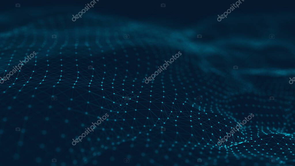 Abstracto Espacio Poligonal Bajo Polivinílico Fondo Oscuro Con Puntos