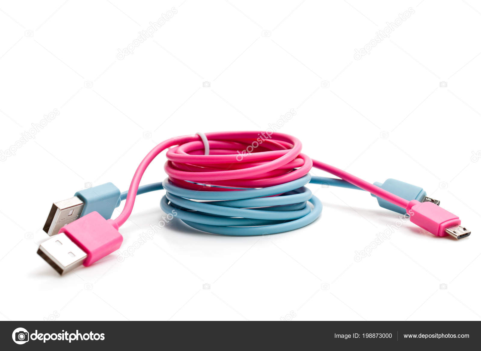 Colorful Usb Cables Isolated White Stock Photo by ©Lena_Zajchikova ...
