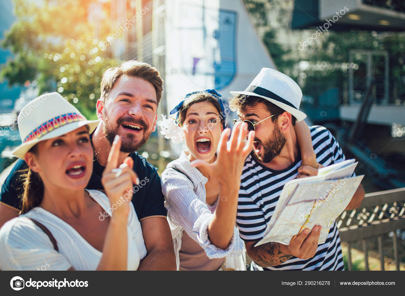 Group Of Tourists