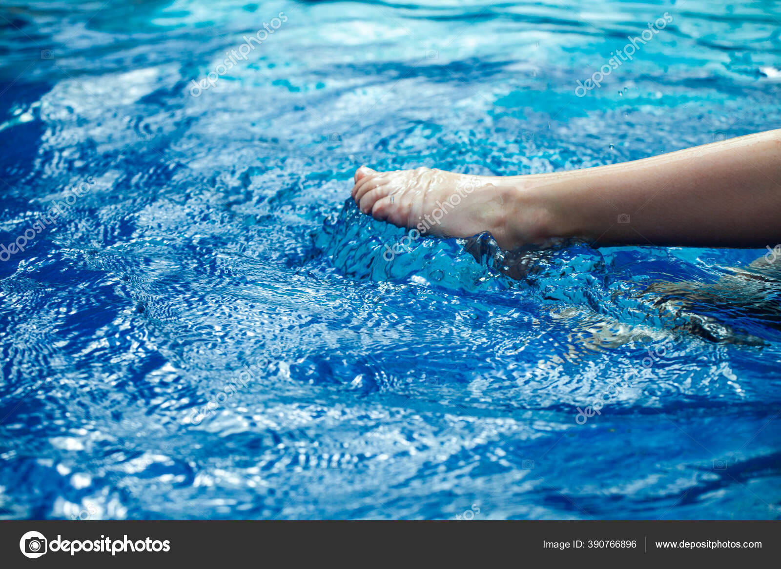 Image Swimming Pool Children Foot — Stock Photo © GORLOV #390766896