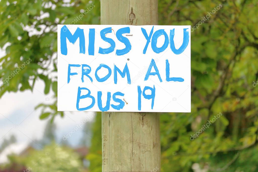 Un simple signo inglés que refleja la actual crisis del virus covid y ...