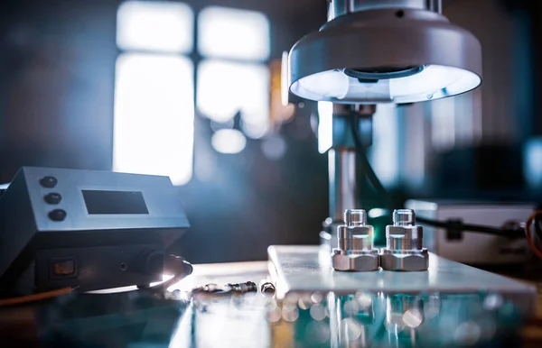 Large Modern Electron Microscope Microwave Coaxial Connector Electronic ...