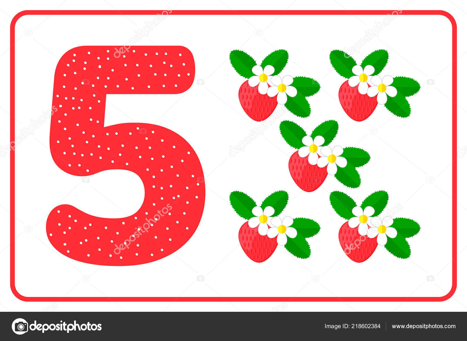 Count for kids. Vector illustration. Berries. Color numbers. The study ...
