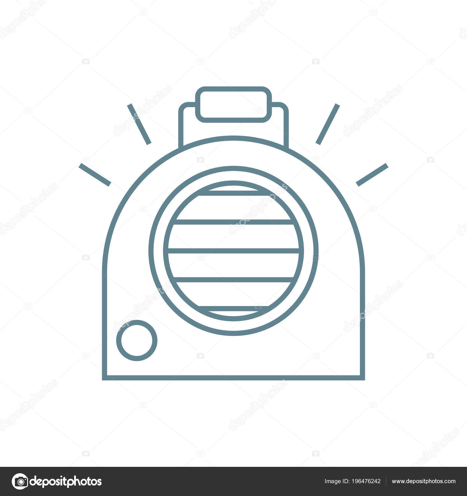 Autonomous heater linear icon concept. Autonomous heater line vector ...