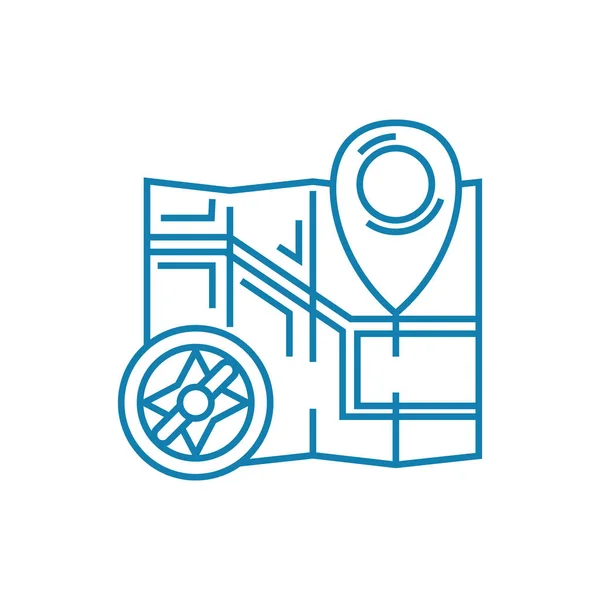 Determinar el concepto de icono lineal de ubicación. Determinación de ...