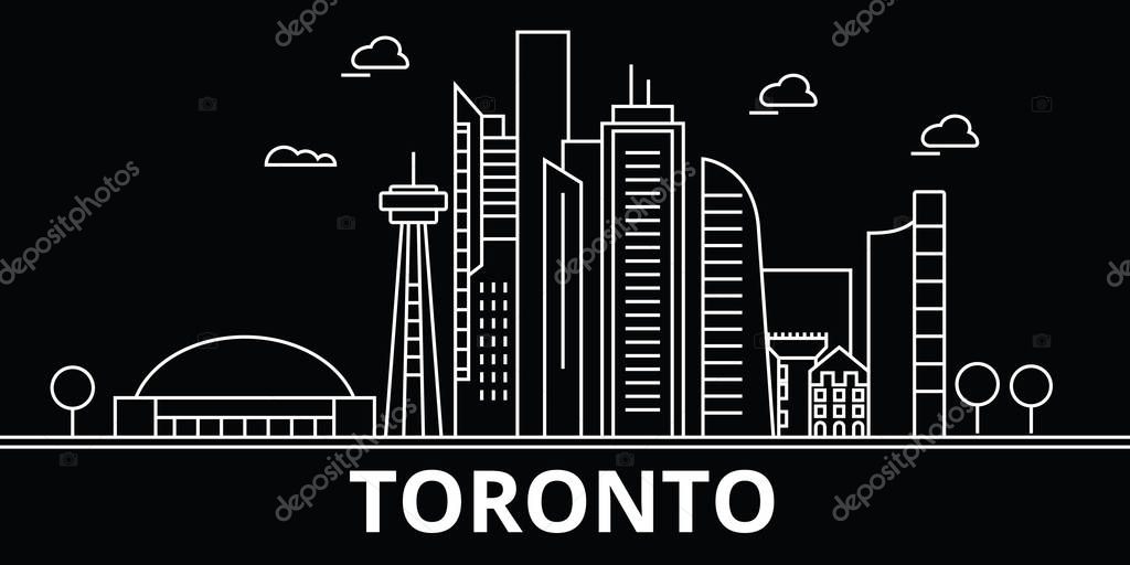 Línea de silueta de Toronto. Canadá Ciudad vectorial de Toronto ...