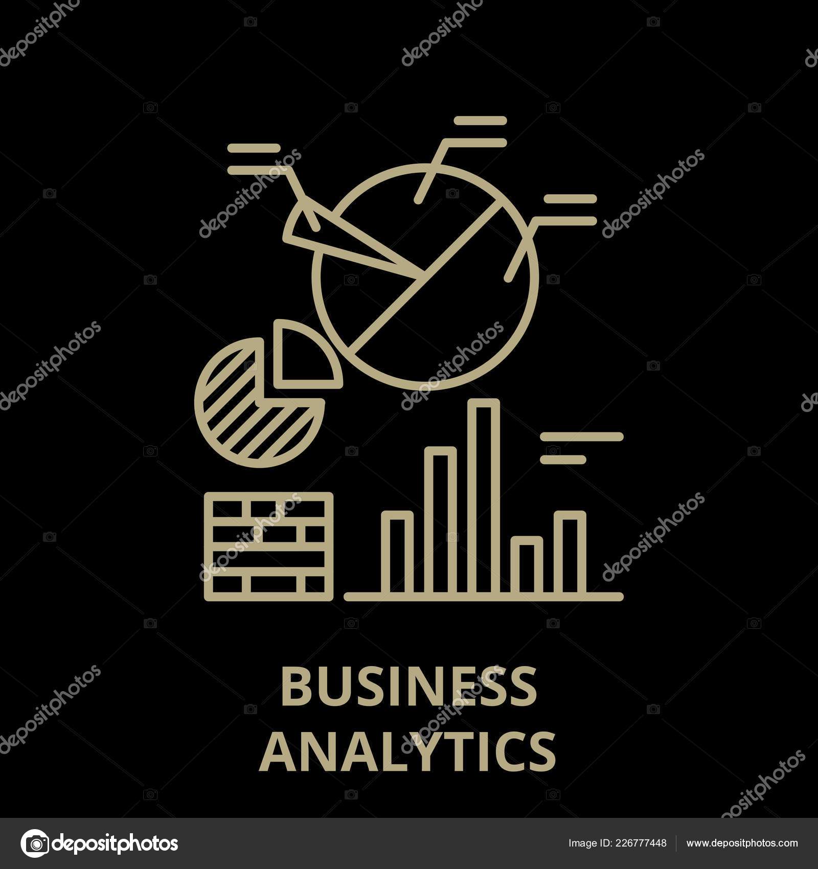 Business Analytics Line Icon Concept Business Analytics Vector Linear Illustration Symbol