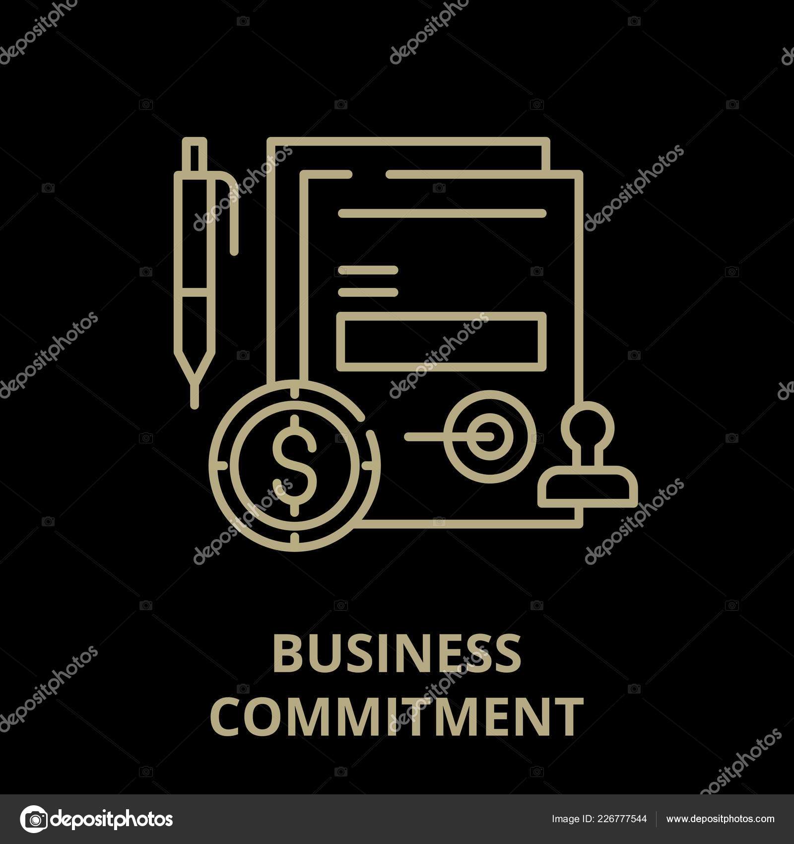 Business commitment line icon concept. Business commitment vector ... Business commitment line icon concept. Business commitment vector ...