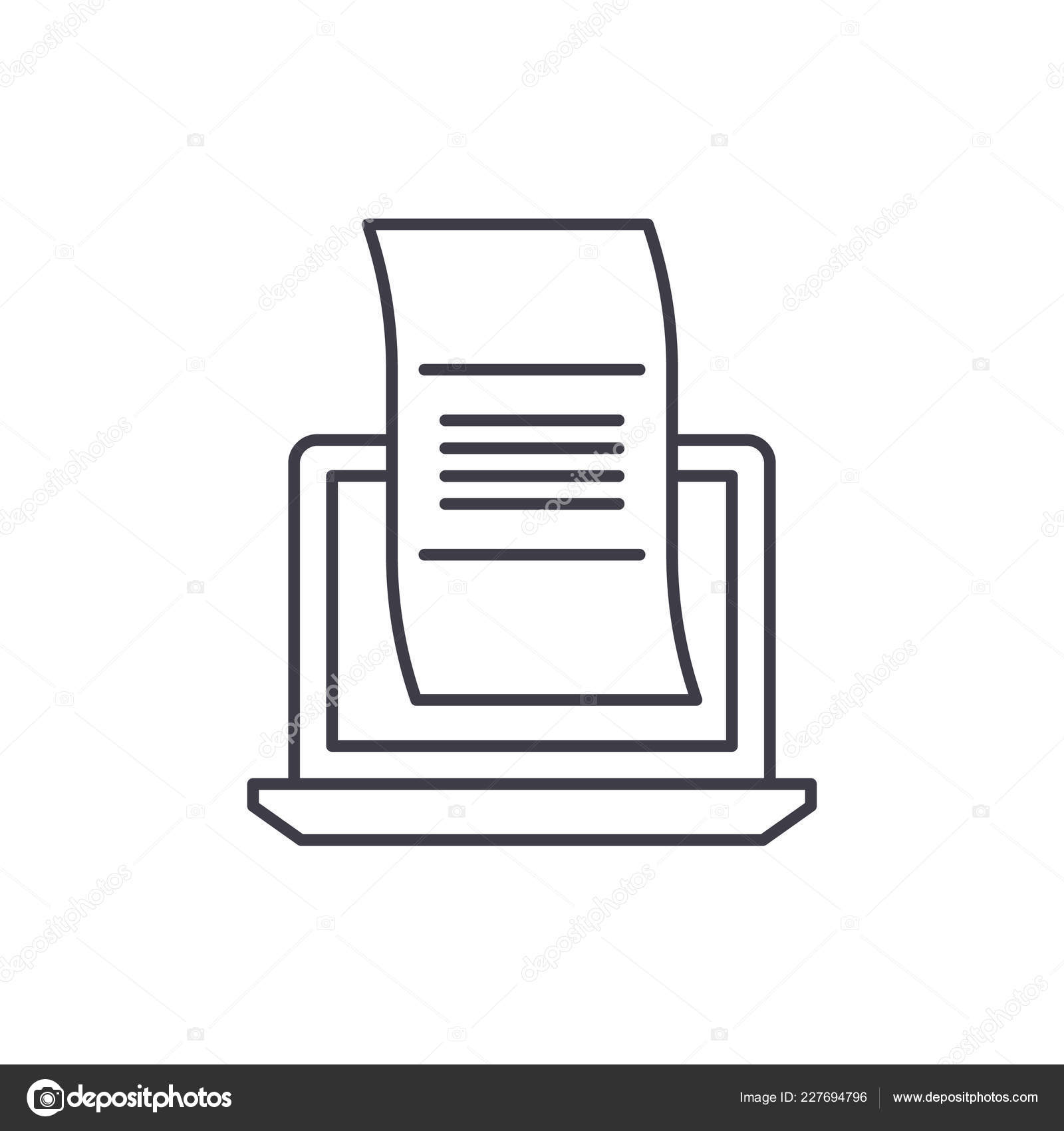 Accounting reports line icon concept. Accounting reports vector linear ...
