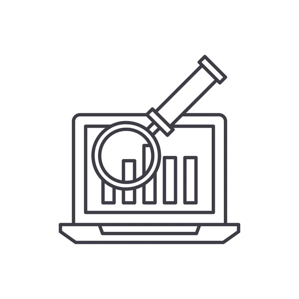 Electric lazor vector line icon, sign, illustration on background ...