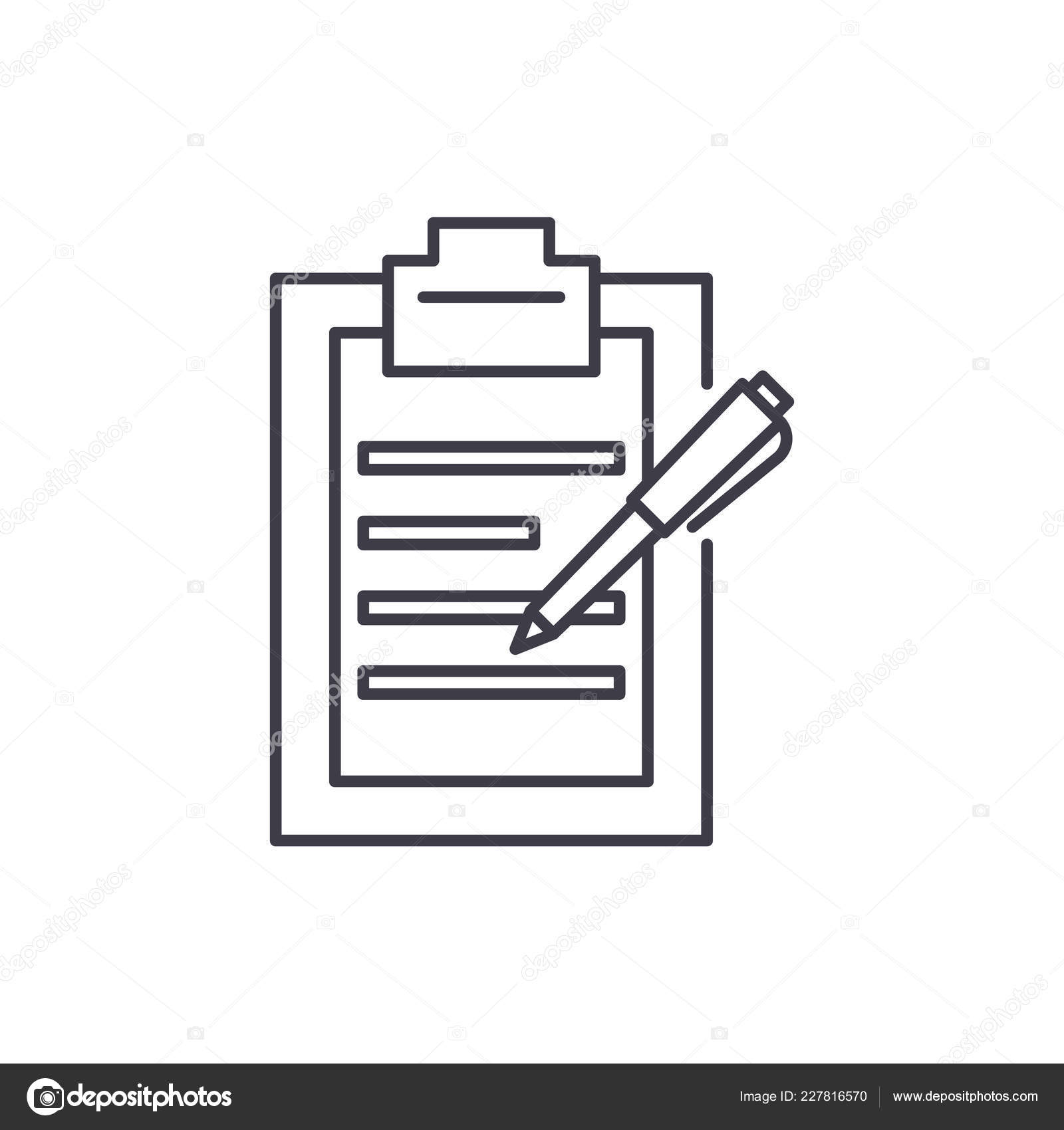 Denunciar o conceito de ícone de linha. Reportar a escrita vetorial ...