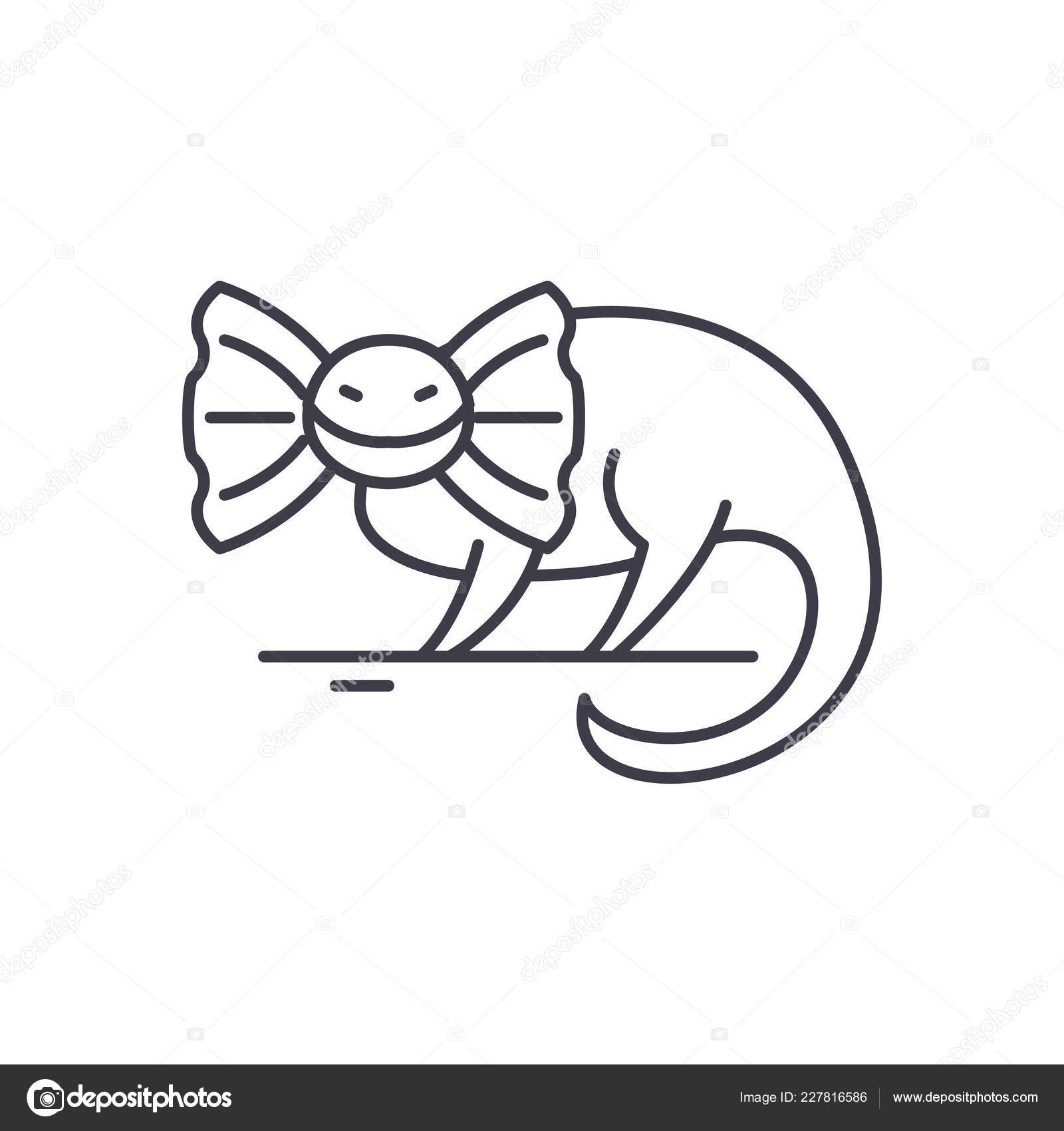 Reptile line icon concept. Reptile vector linear illustration, symbol ...
