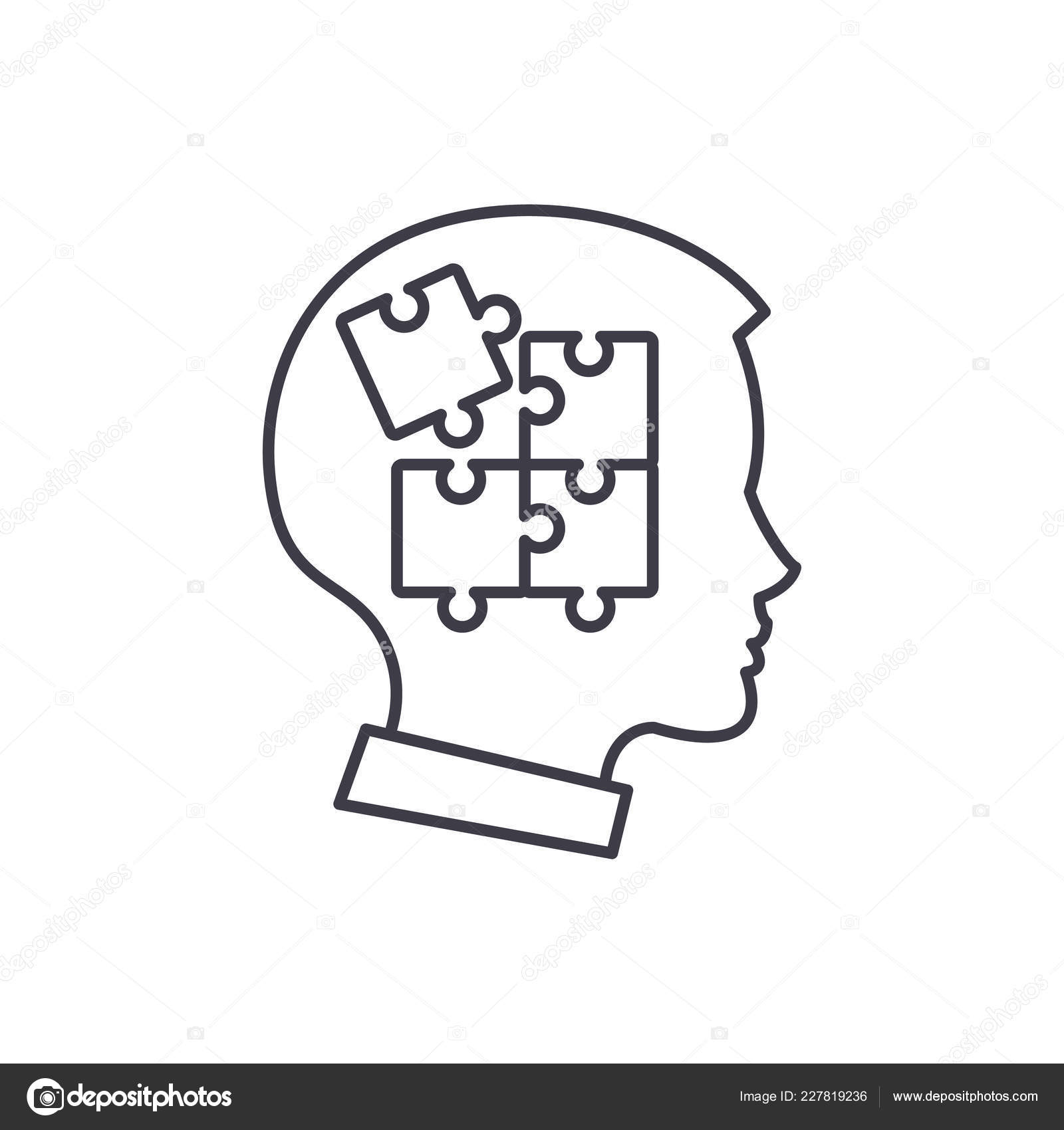 Self discipline line icon concept. Self discipline vector linear ...