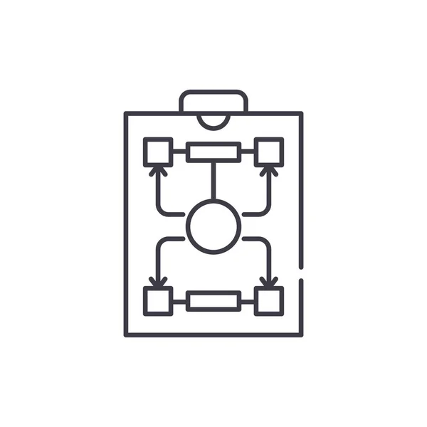 Organizational structure vector line icon, linear concept, outline sign, symbol Stock Vector ...