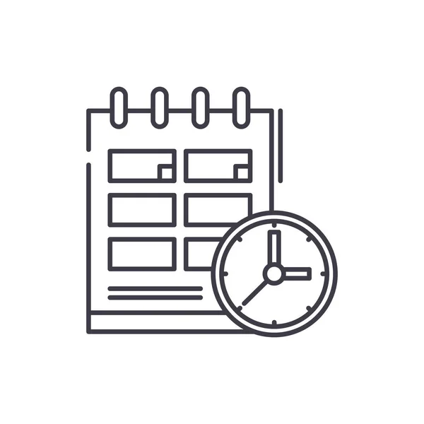 Timetable vector line icon, linear concept, outline sign, symbol Stock ...
