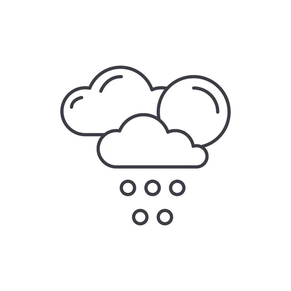 Concept d'icône de ligne de prévisions météorologiques. Prévisions ...