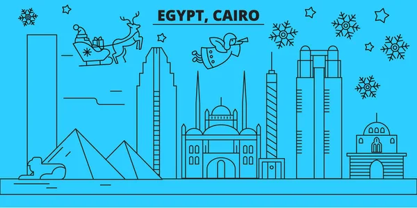 Egypt Cairo Travel Landmarks Vector City Tourism Illustration Stock ...