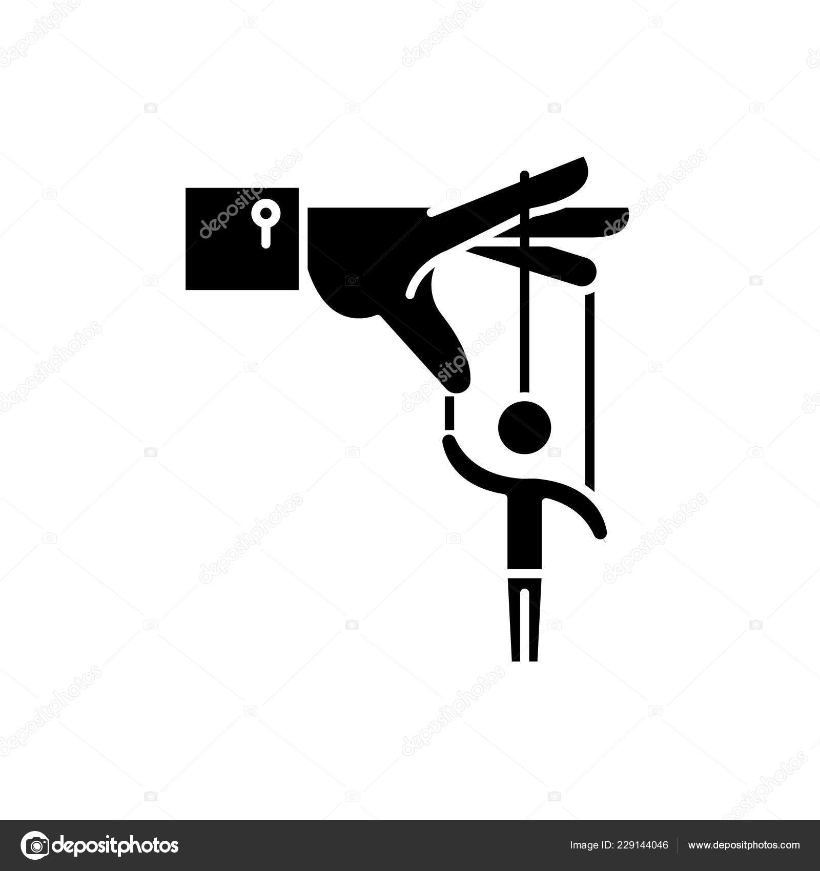 Human resource management black icon, vector sign on isolated ...