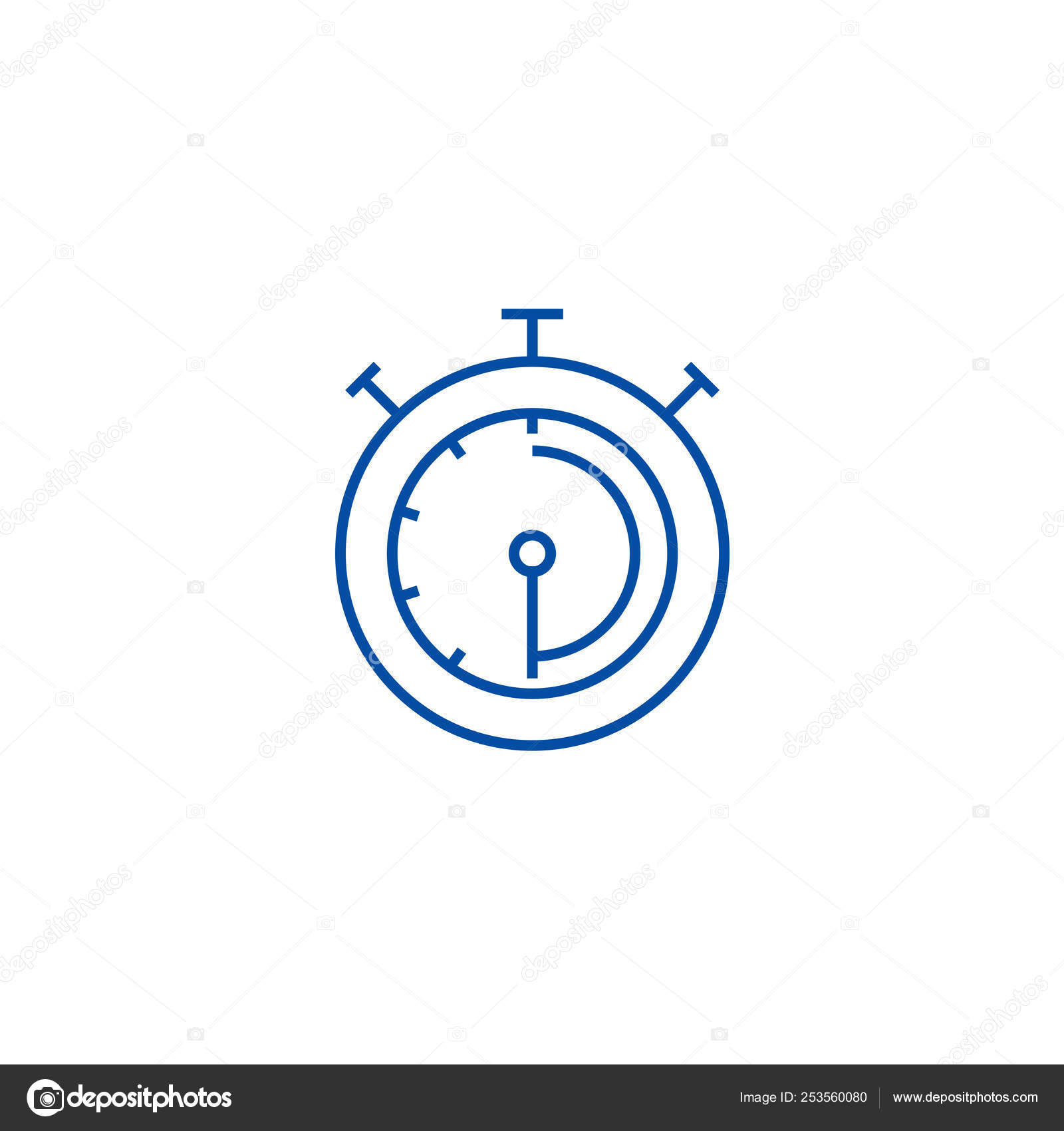 Timer,stopwatch,clock line icon concept. Timer,stopwatch,clock flat ...
