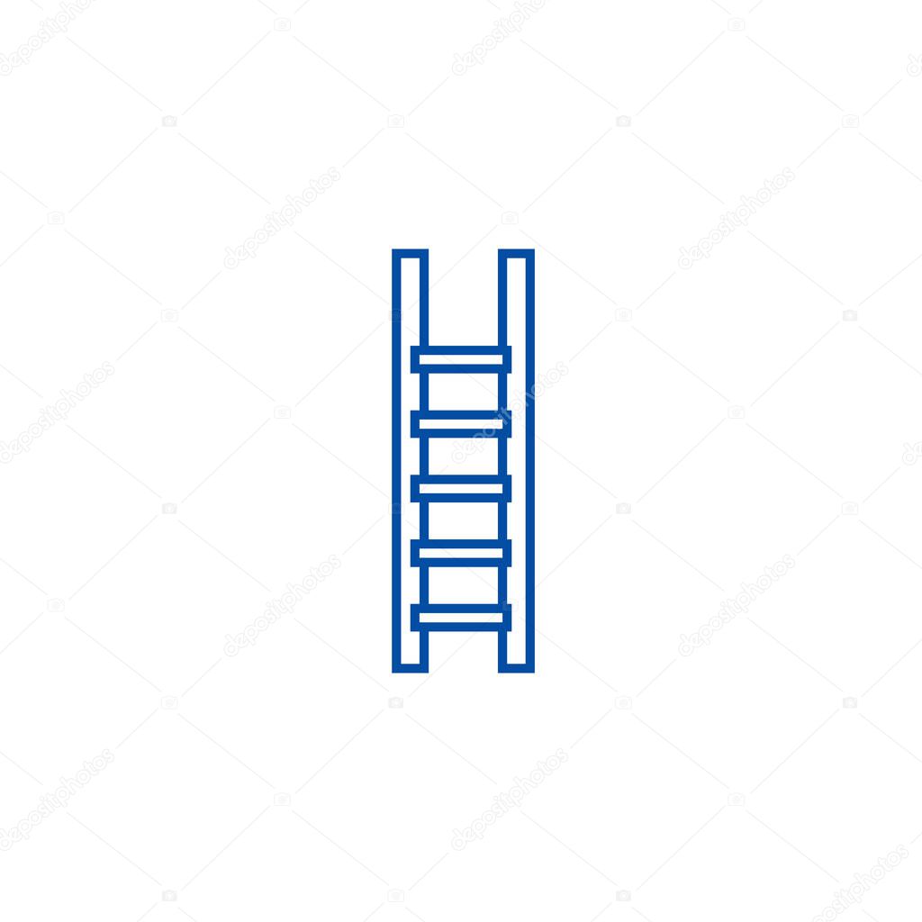 Escalera, concepto de icono de línea de escaleras. Escalera, escalera ...