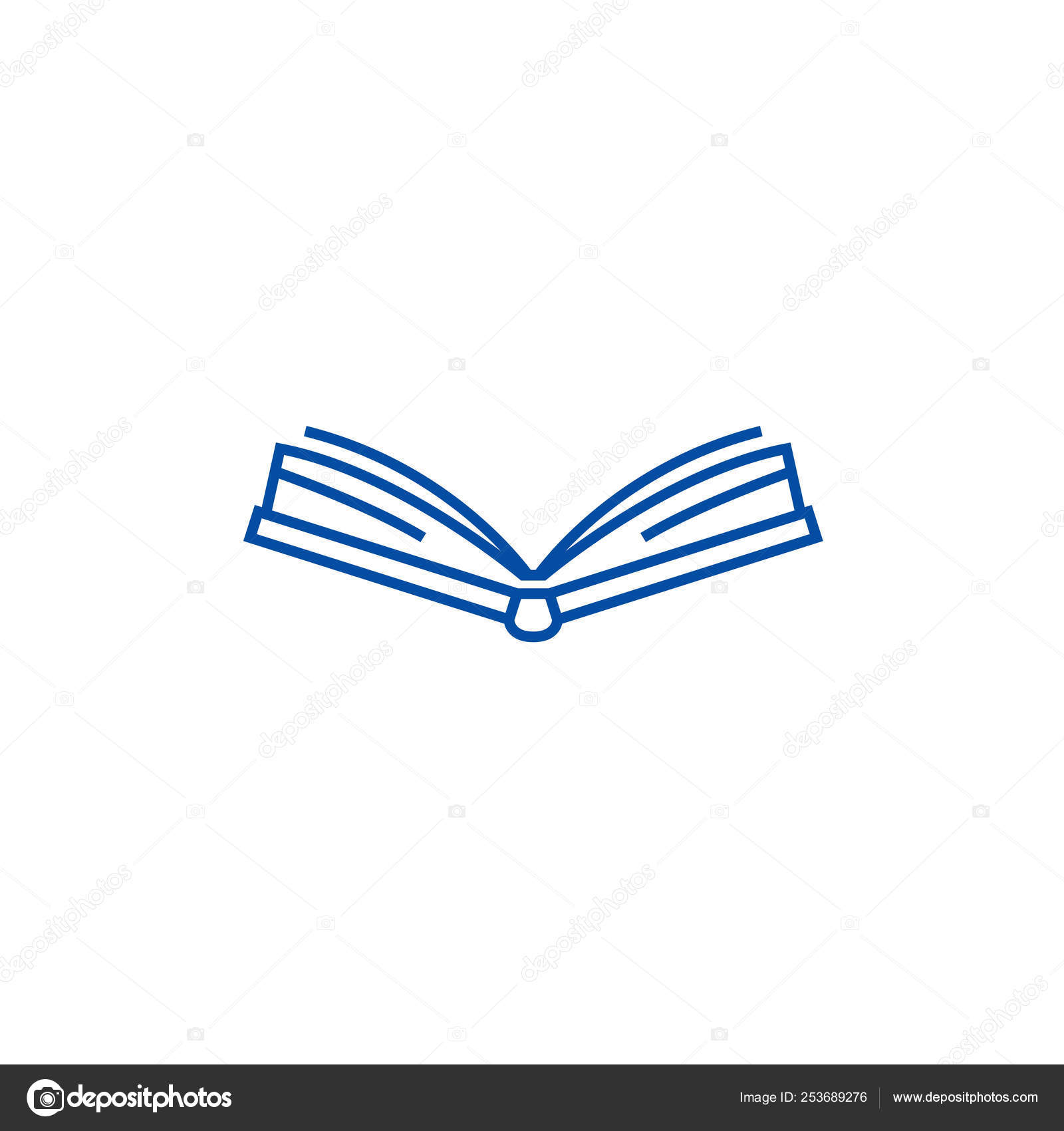 Flat Open Book Outline