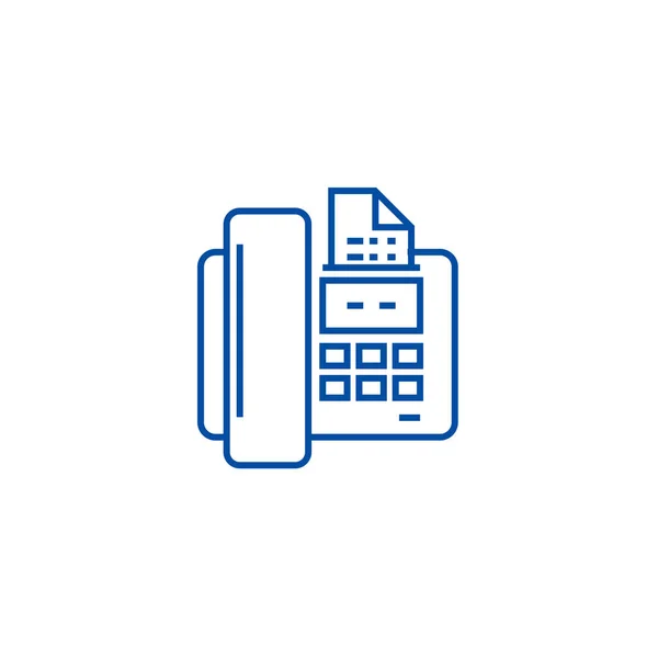 Sending a fax linear icon concept. Sending a fax line vector sign ...