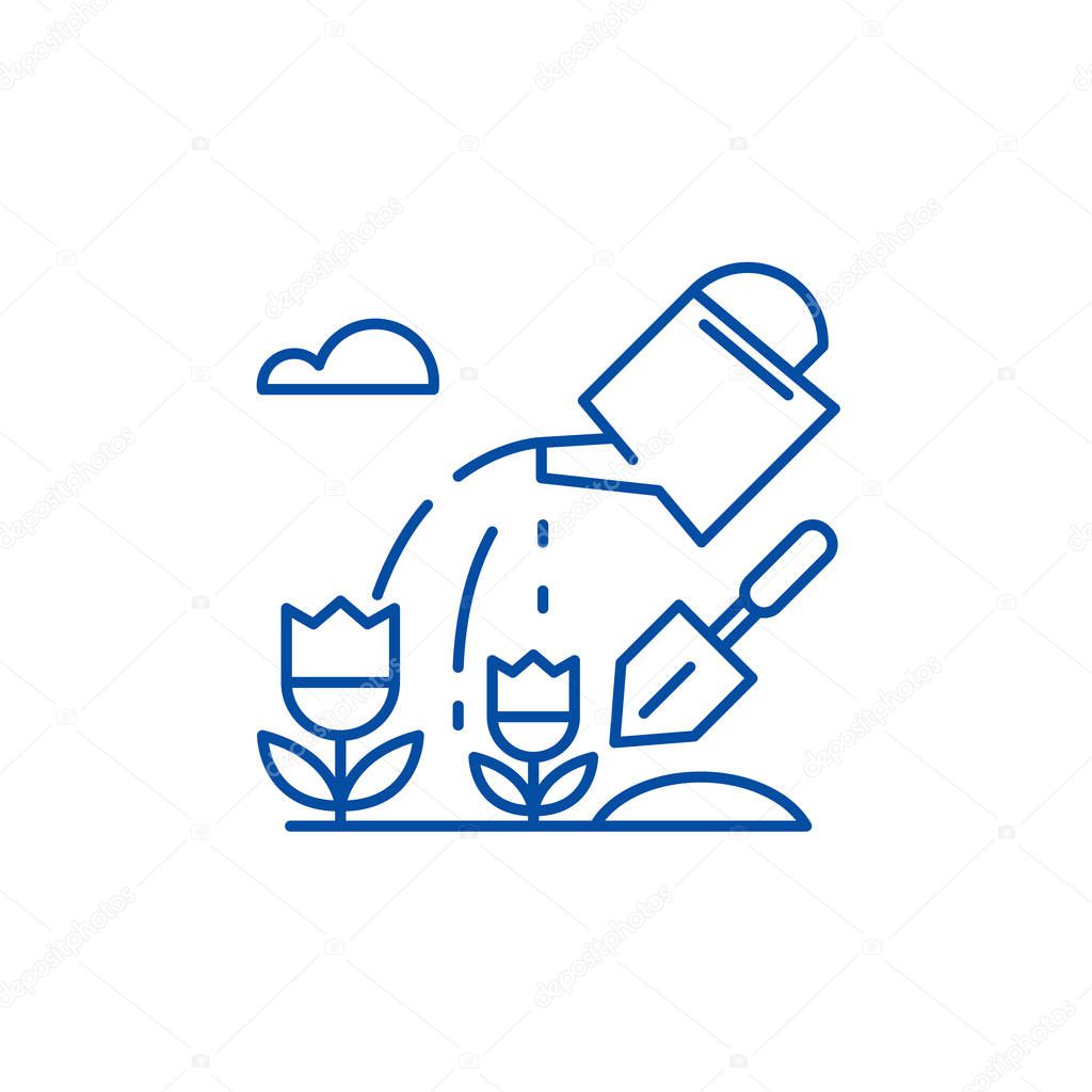 Concepto de icono de la l nea agr cola. Granjero vector plano s mbolo, signo, esquema ilustraci ...