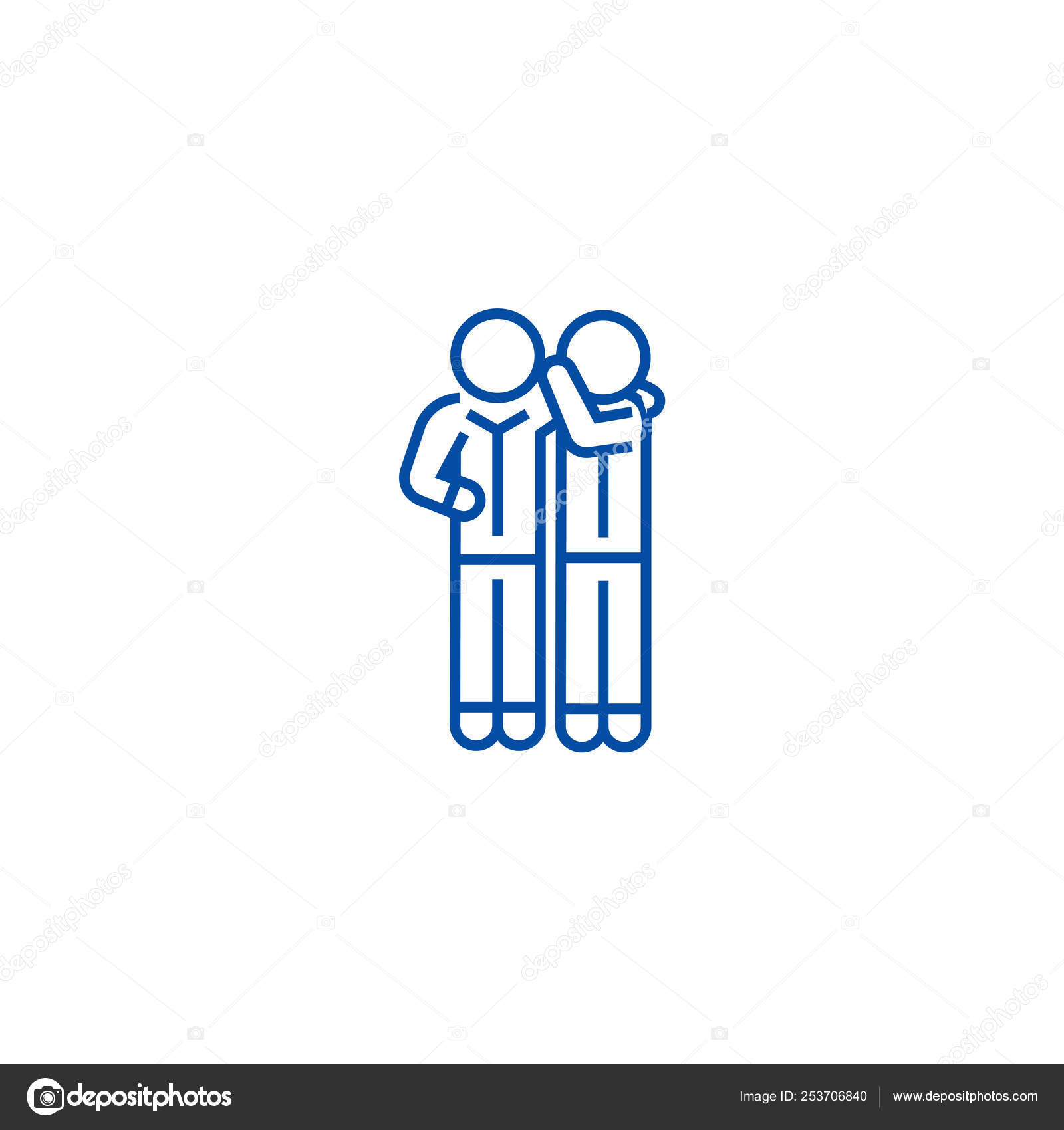 Gossip line icon concept. Gossip flat vector symbol, sign, outline ...