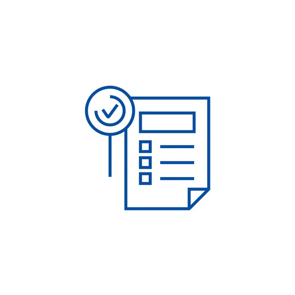 Konseptet sjekkliste-ikon. Kontroller flat vektorsymbol, skilt ...