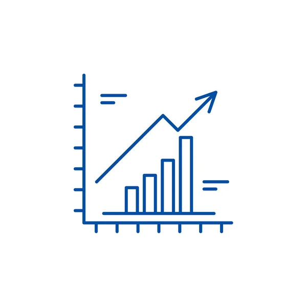 Diagram, timeline,spectrogram line icon concept. Diagram, timeline ...