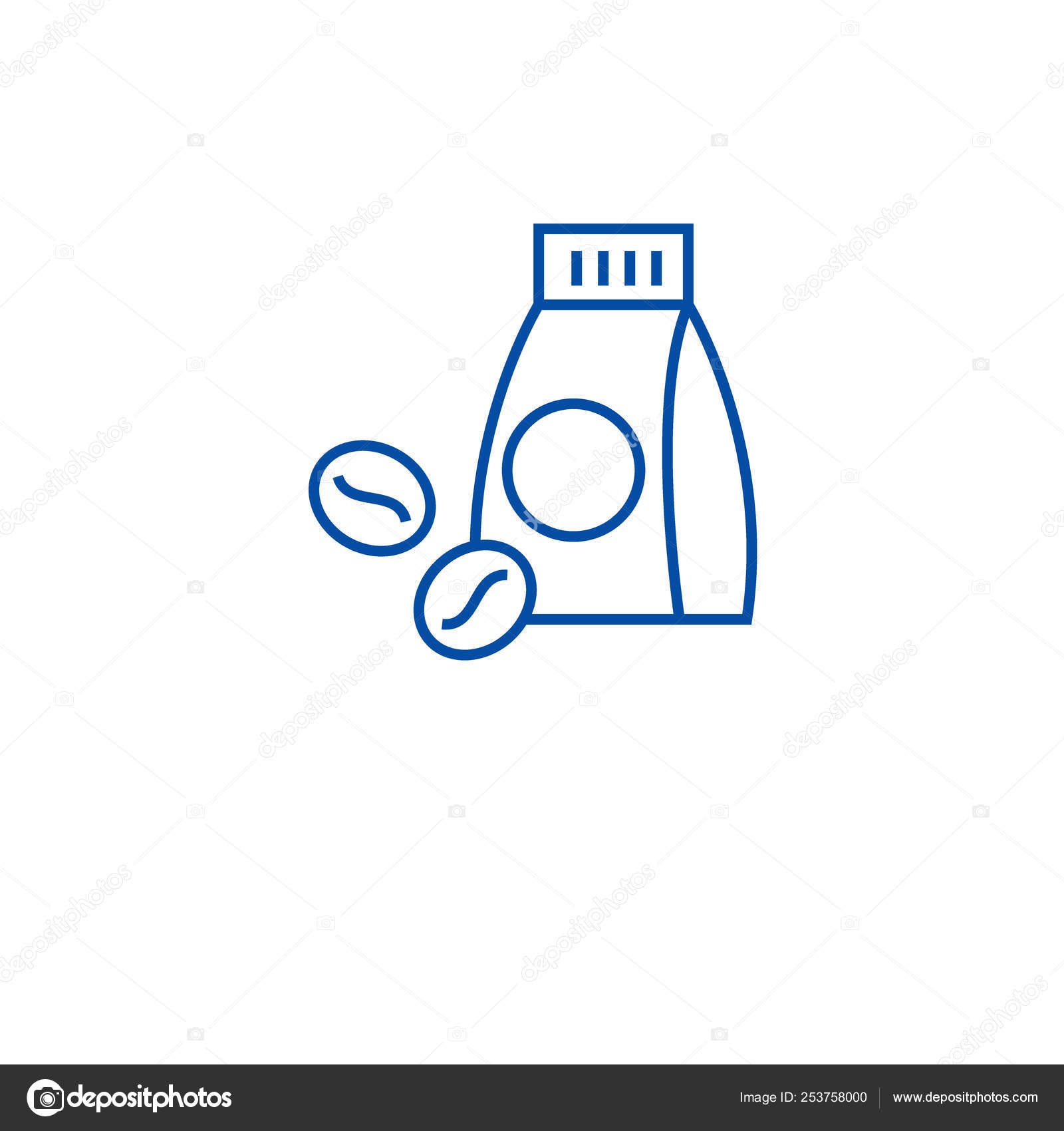 Coffee shop line icon concept. Coffee shop flat vector symbol, sign ...
