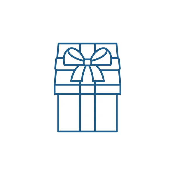 Present vector line icon, linear concept, outline sign, symbol Stock Vector by ©iconsgraph 266715280