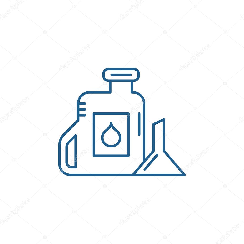 Icono de línea de aceite de máquina concepto. Máquina de aceite símbolo ...