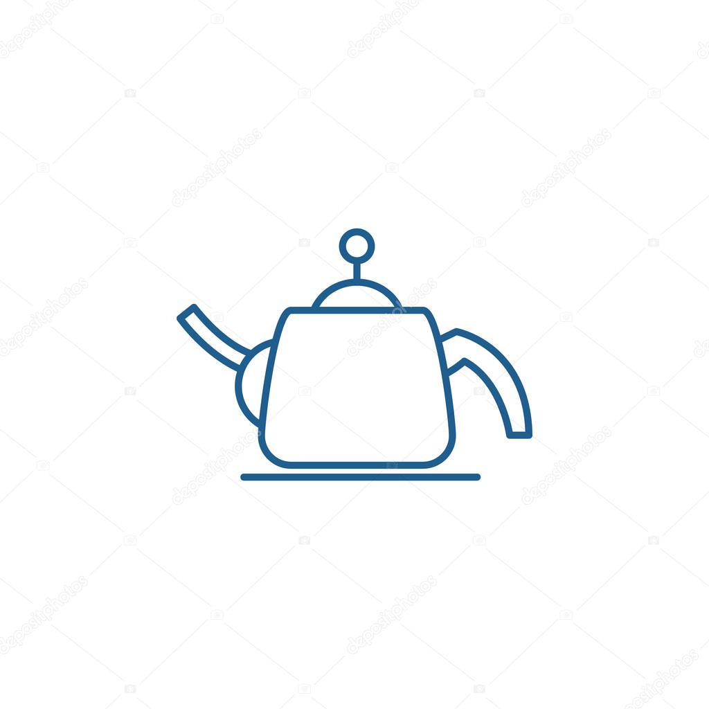 Concepto de icono de línea de tetera. Tetera vector plano símbolo ...
