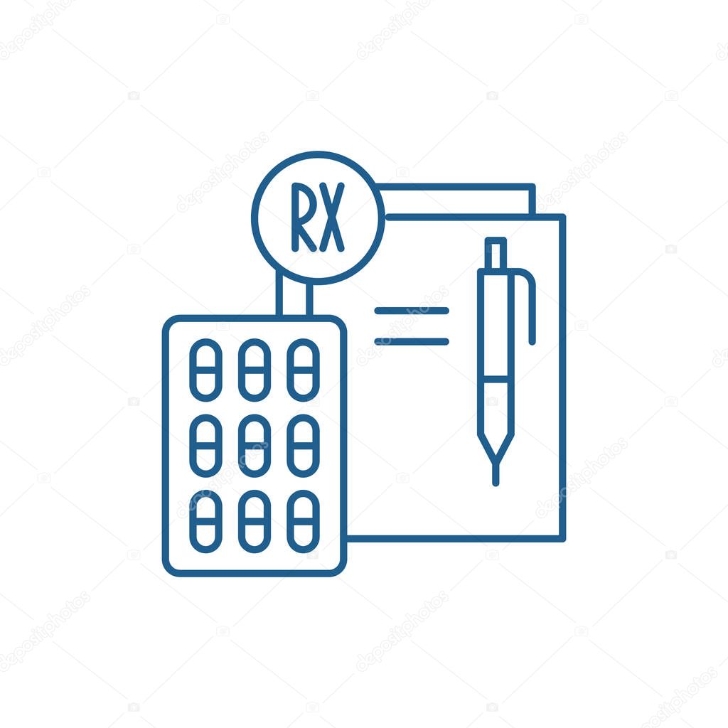 Icono de línea de receta concepto. Receta símbolo de vector plano ...