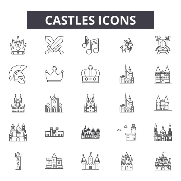 Germany line icons, signs set, vector. Germany outline concept ...