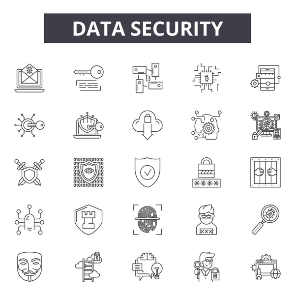 Cybersecurity Line Icons Signs Set Design Collection Cybersecurity ...