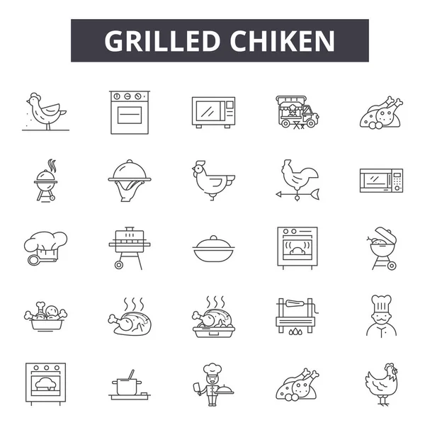 Butchery line icons, signs set, vector. Butchery outline concept ...