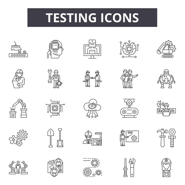 Electrical industrial apparatus line icons, signs set, vector ...