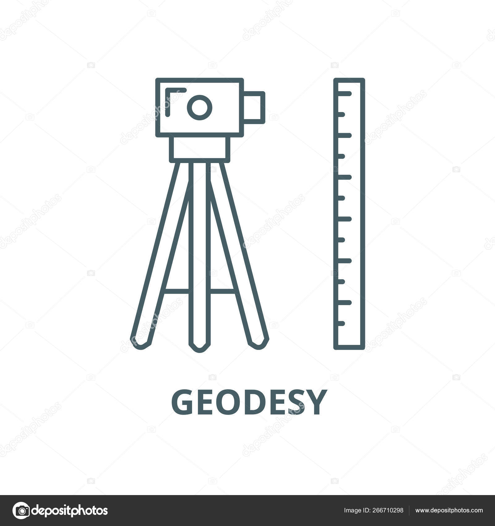 Geodesy vector line icon, linear concept, outline sign, symbol Stock ...