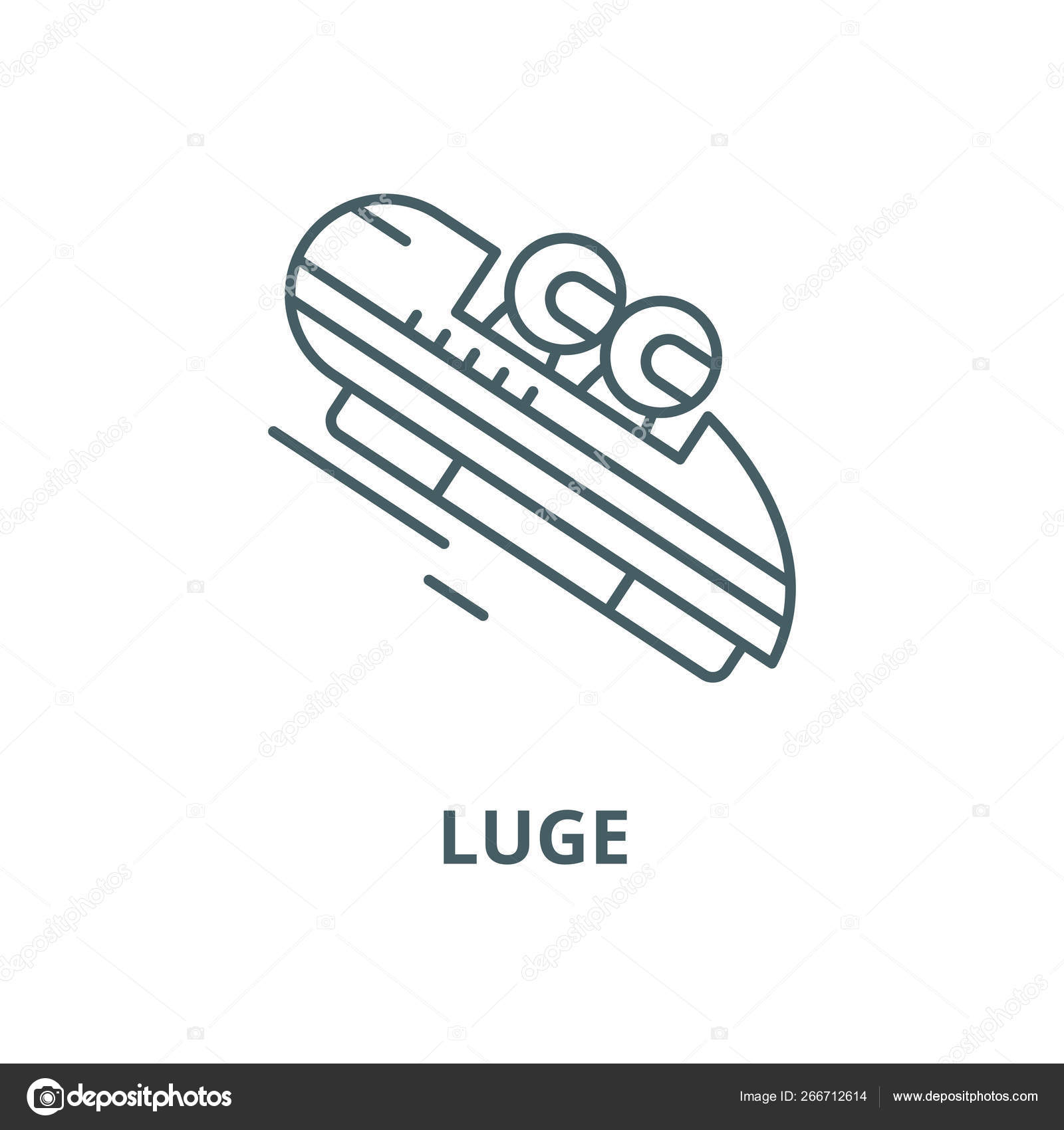 Luge vector line icon, linear concept, outline sign, symbol Stock ...