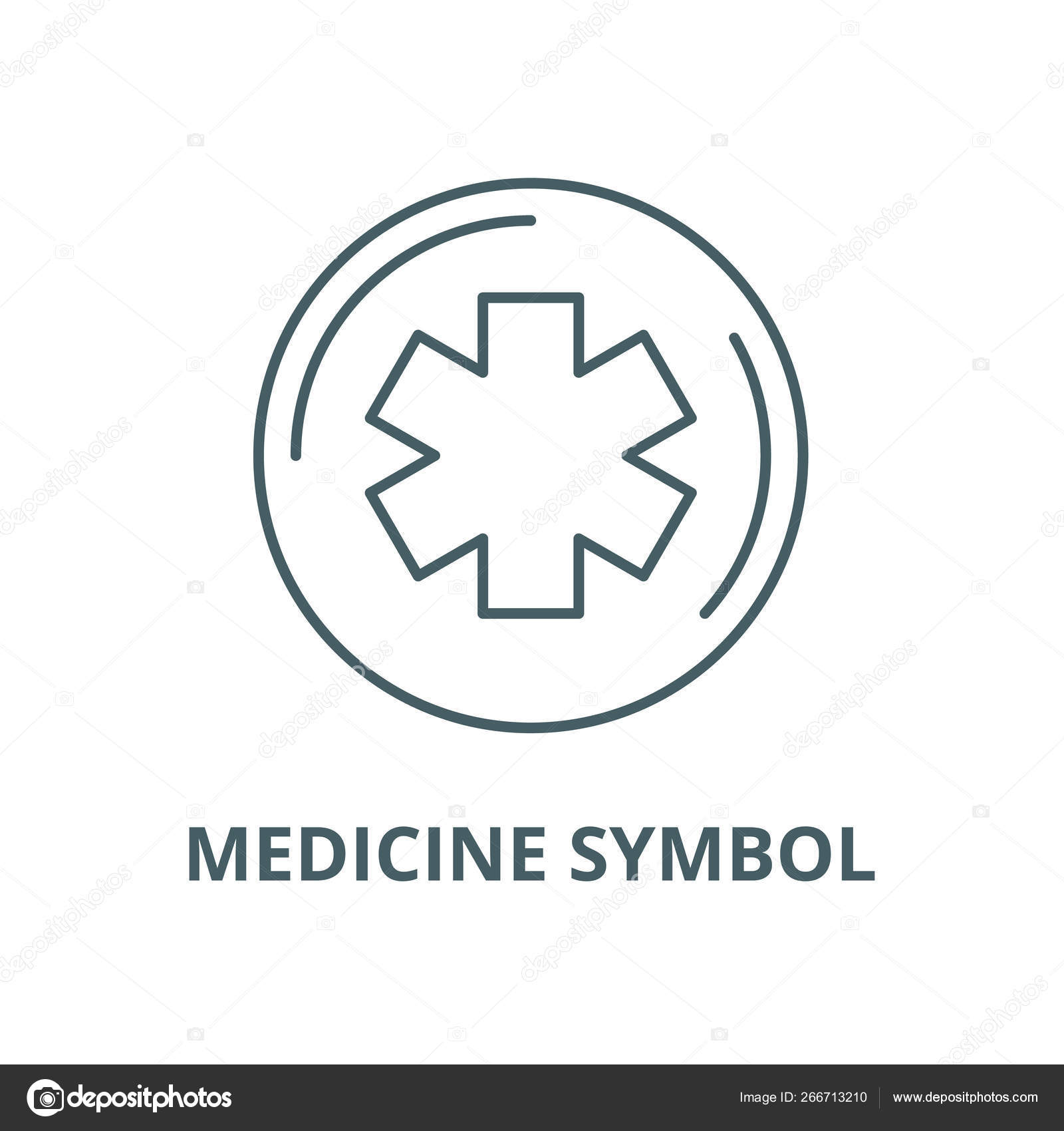Medicine symbol vector line icon, linear concept, outline sign, symbol ...