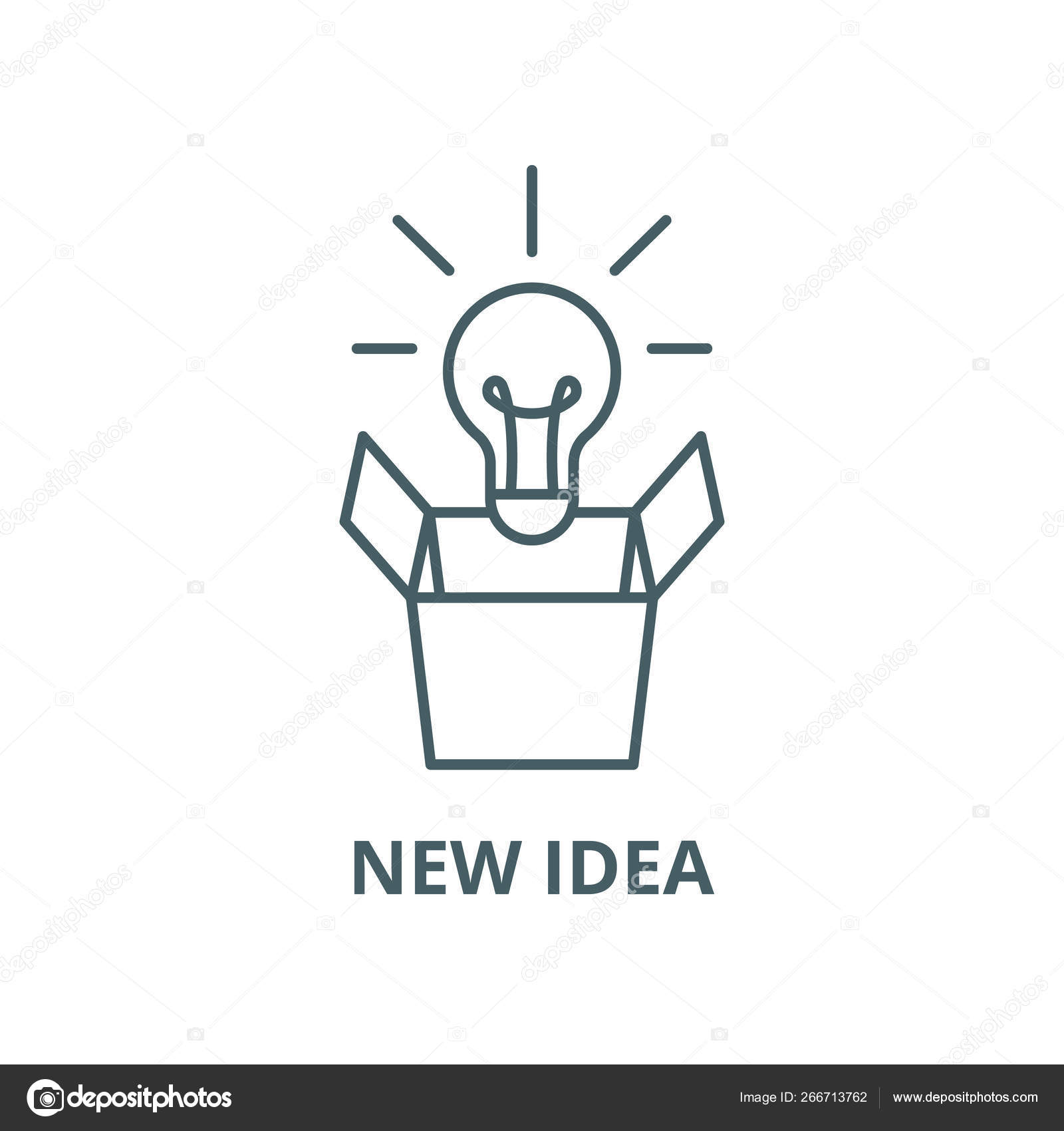New idea vector line icon, linear concept, outline sign, symbol Stock ...