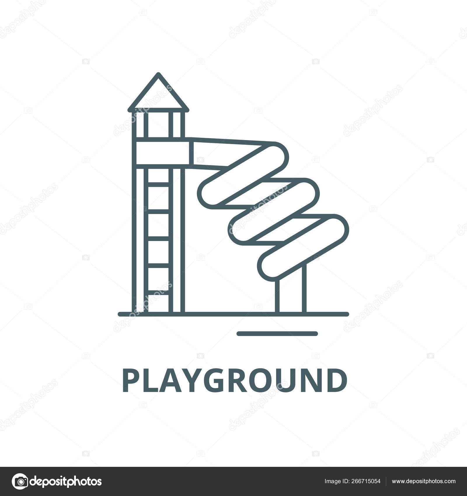 Playground vector line icon, linear concept, outline sign, symbol Stock ...
