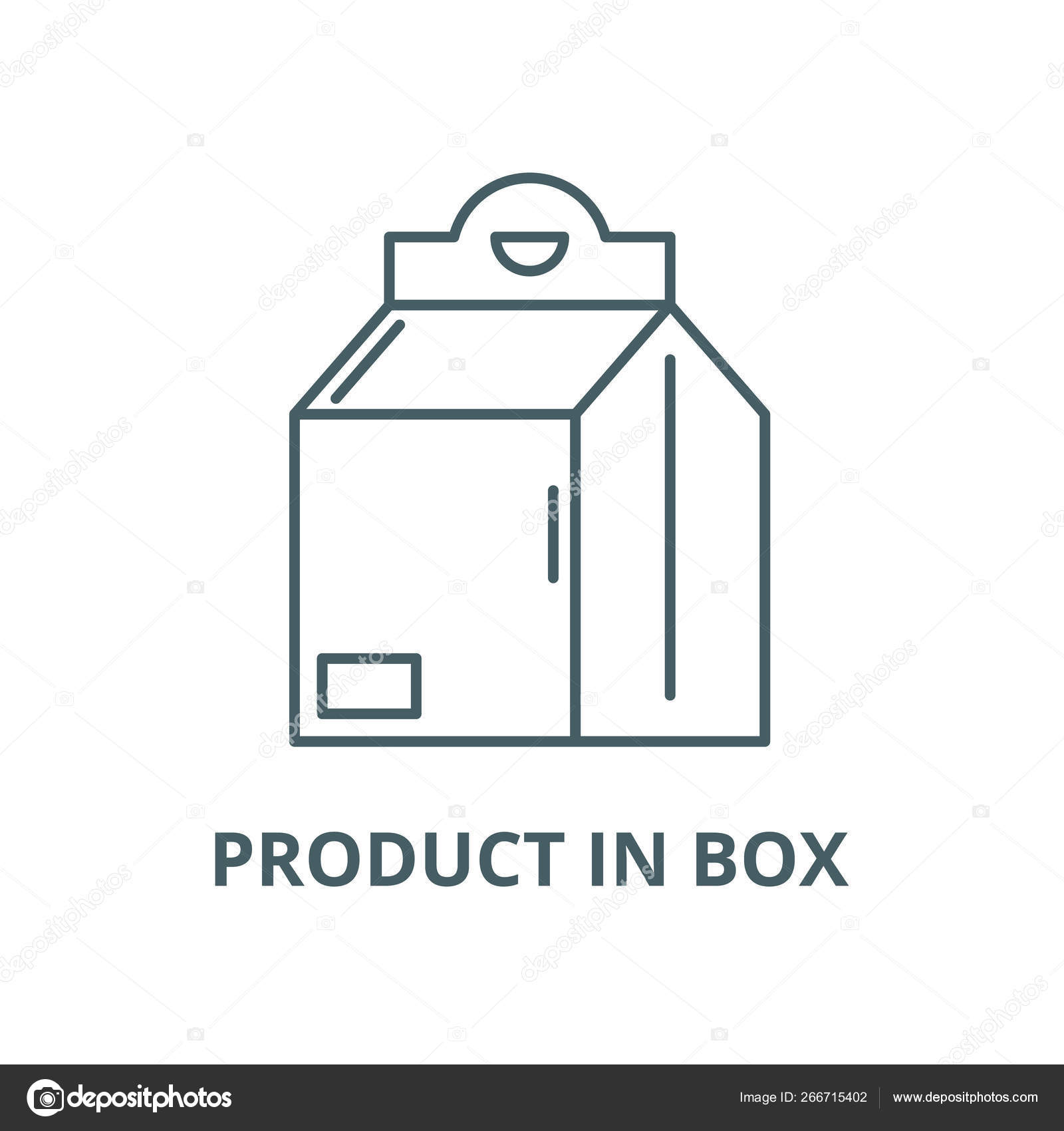 Product in box vector line icon, linear concept, outline sign, symbol ...