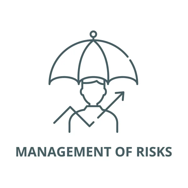 Risk line icons, signs, vector set, linear concept, outline ...