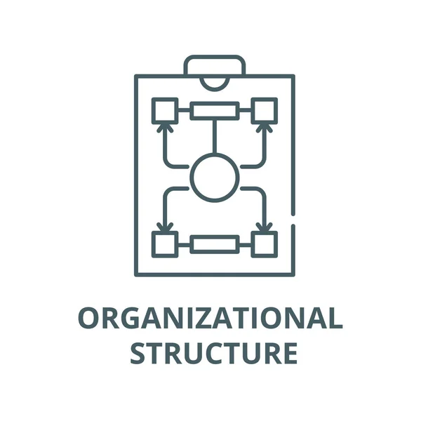 Organizational structure vector line icon, linear concept, outline sign ...
