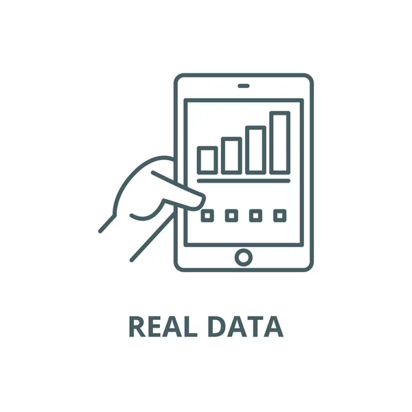 Data insight, idea line icon, vector. Data insight, idea outline sign ...