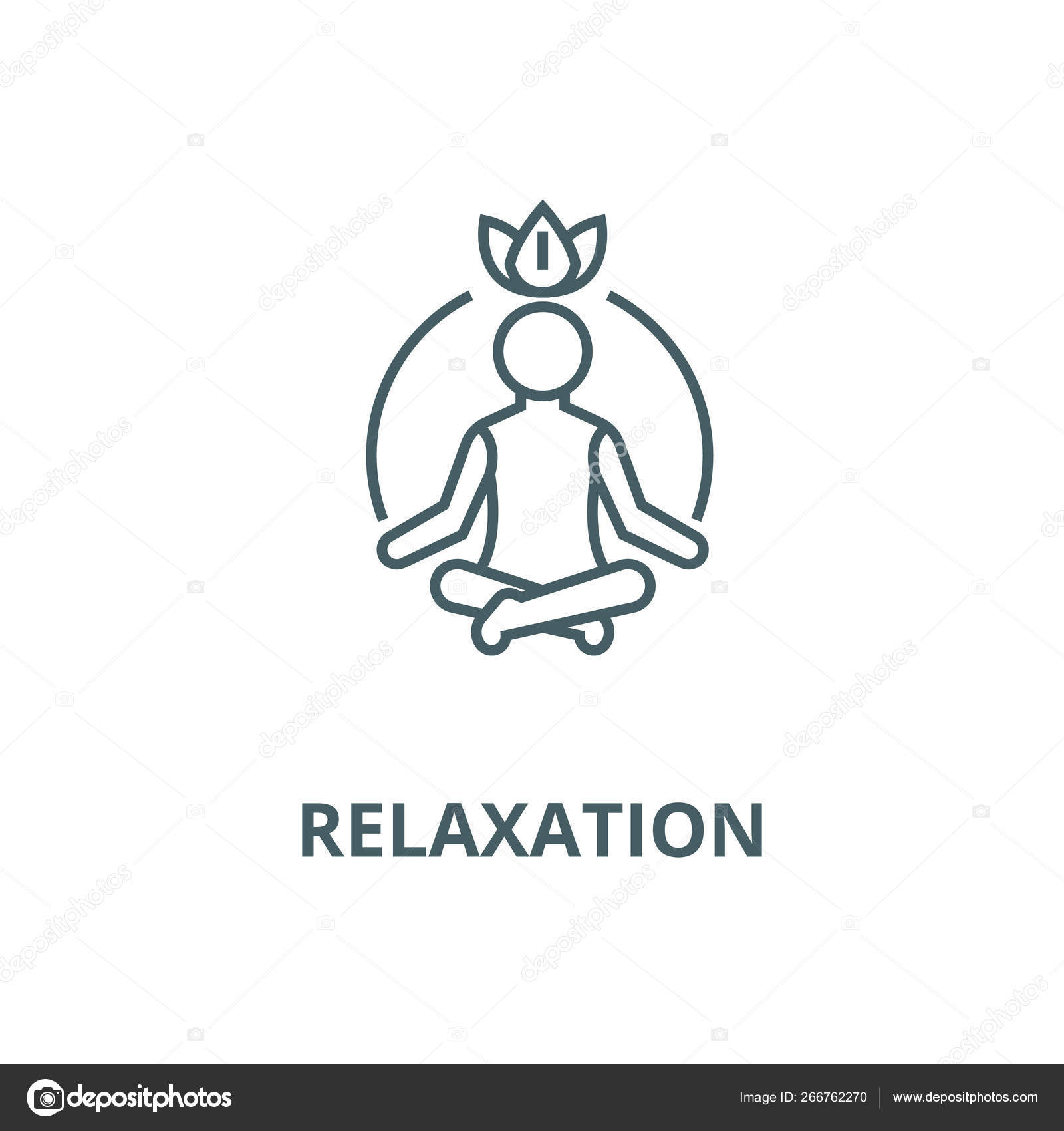 Relaxation vector line icon, linear concept, outline sign, symbol Stock ...