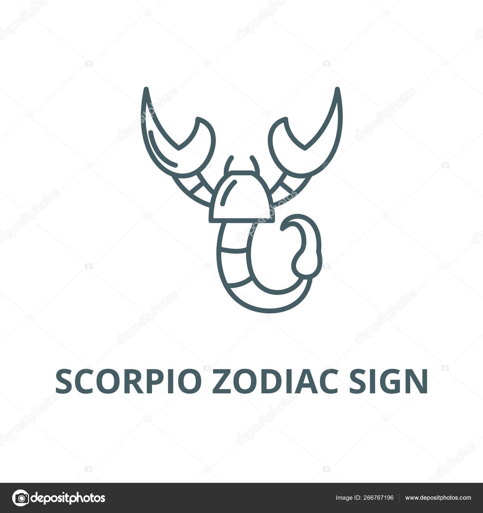 Scorpio zodiac sign vector line icon, linear concept, outline sign ...